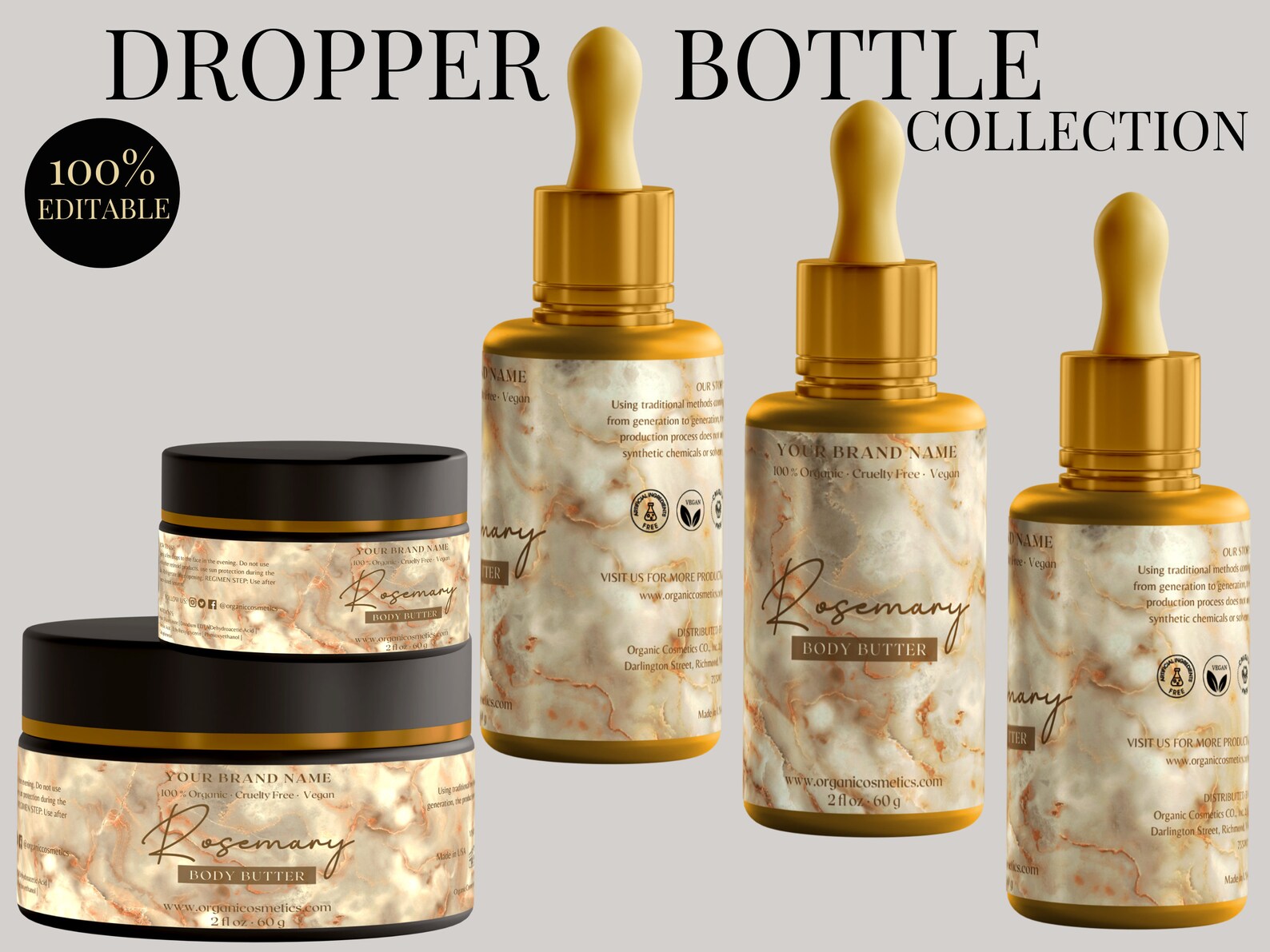 Editable Body Product Labels DIY Cosmetic Labels CANVA - Etsy