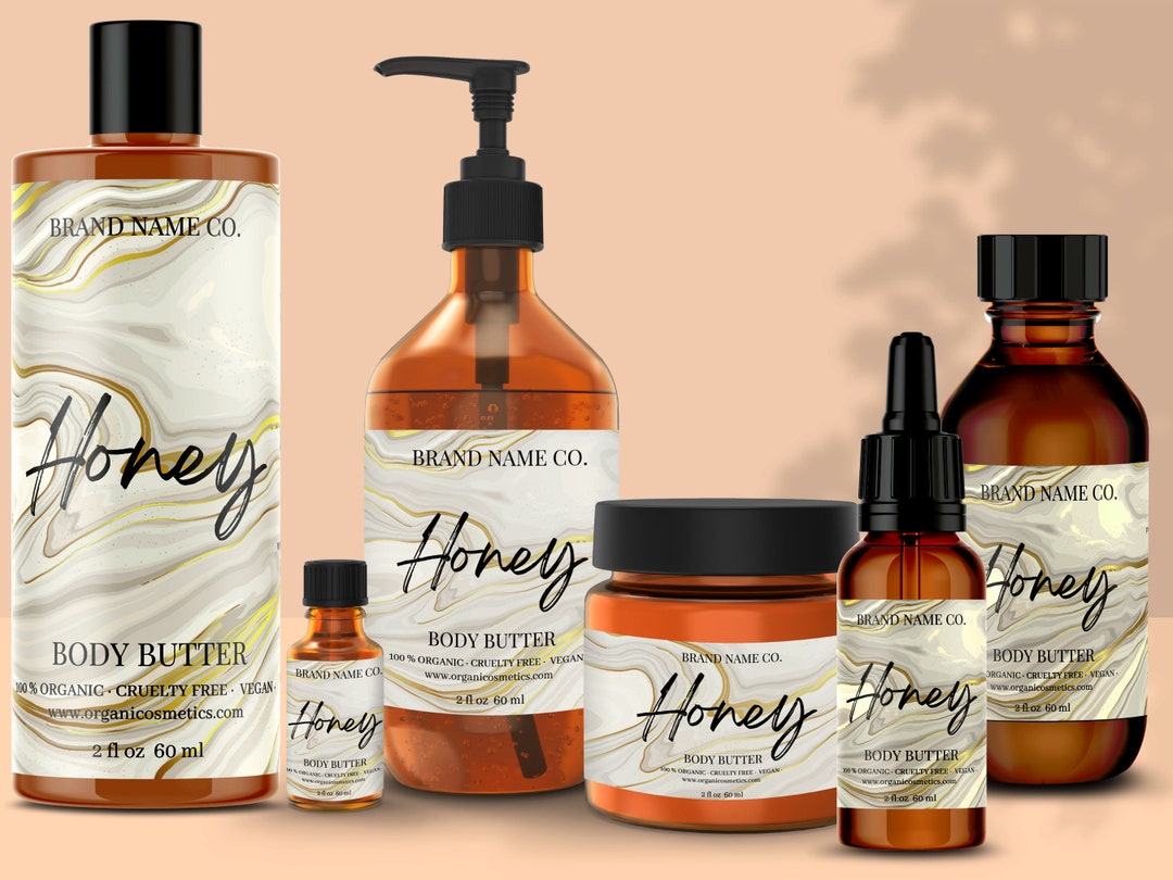 DIY Editable Skincare Product Label Templates, 1oz / 2oz / 4oz / 8oz ...
