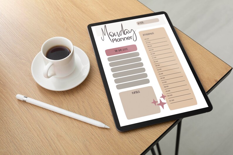 Printable Daily Planner Boho Student Planner Printable - Etsy