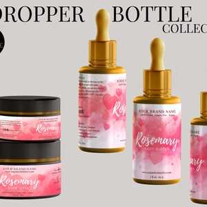Valentine's Day Label Design, Love Dropper Bottle Label, DIY Cosmetic ...