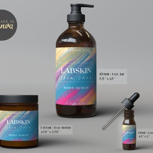 Editable Body Product Labels CANVA, DIY Cosmetic Labels, Editable ...
