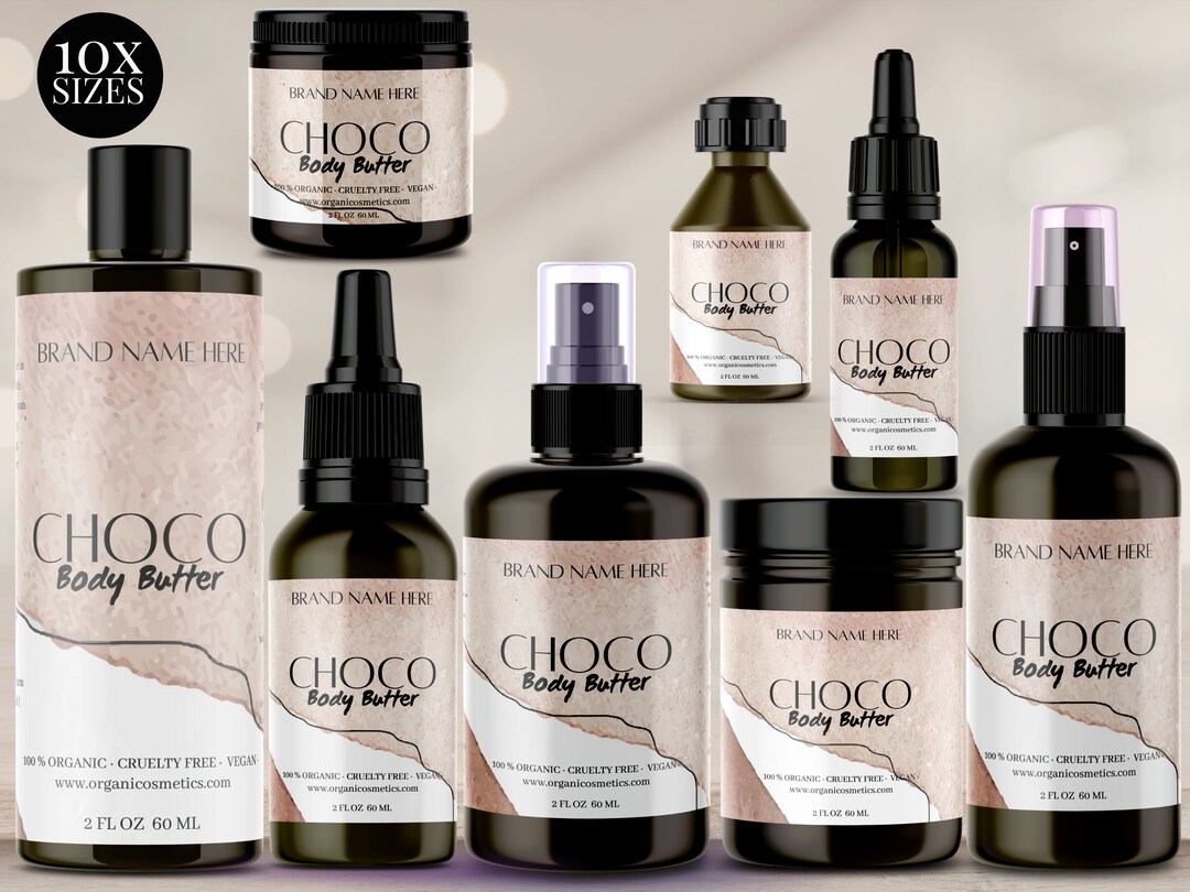 DIY Body Product Labels, Editable Cosmetics Labels, Printable Body ...