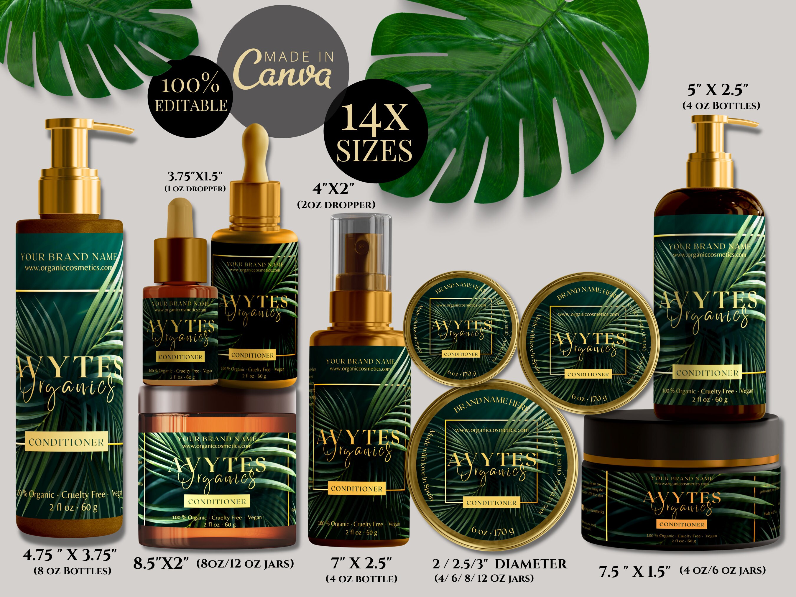 3x Label Pack Choose Your Preferred Designs Editable - Etsy