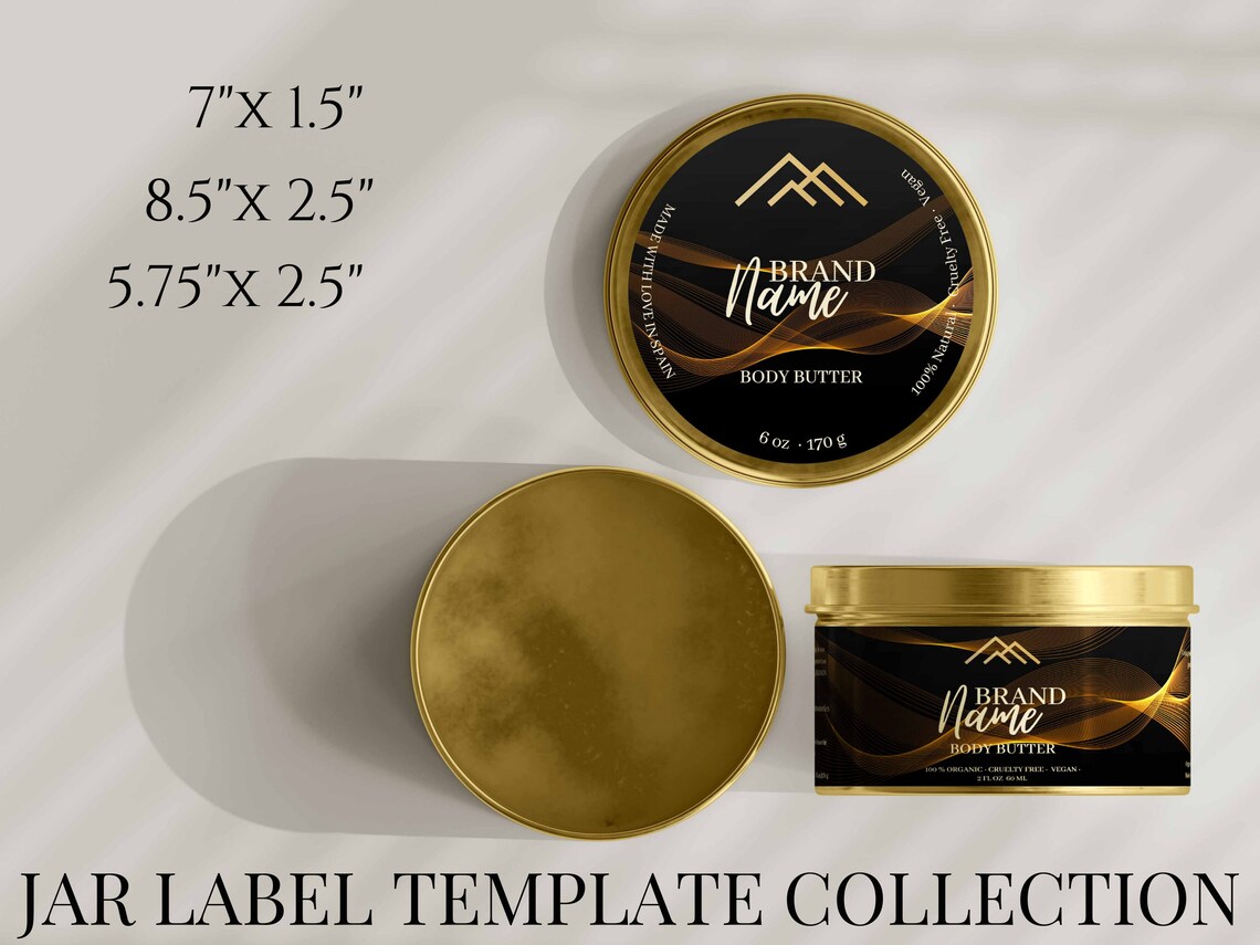 DIY Editable Body Product Labels in 10 Sizes Skincare Product - Etsy