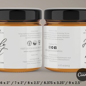 DIY Editable Body Product Label, Body Butter Label Collection , Wrap ...