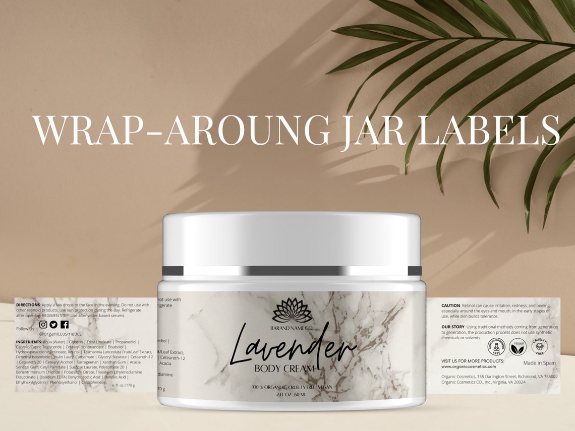 Marble Labels DIY Editable Skincare Product Label Collection | Etsy