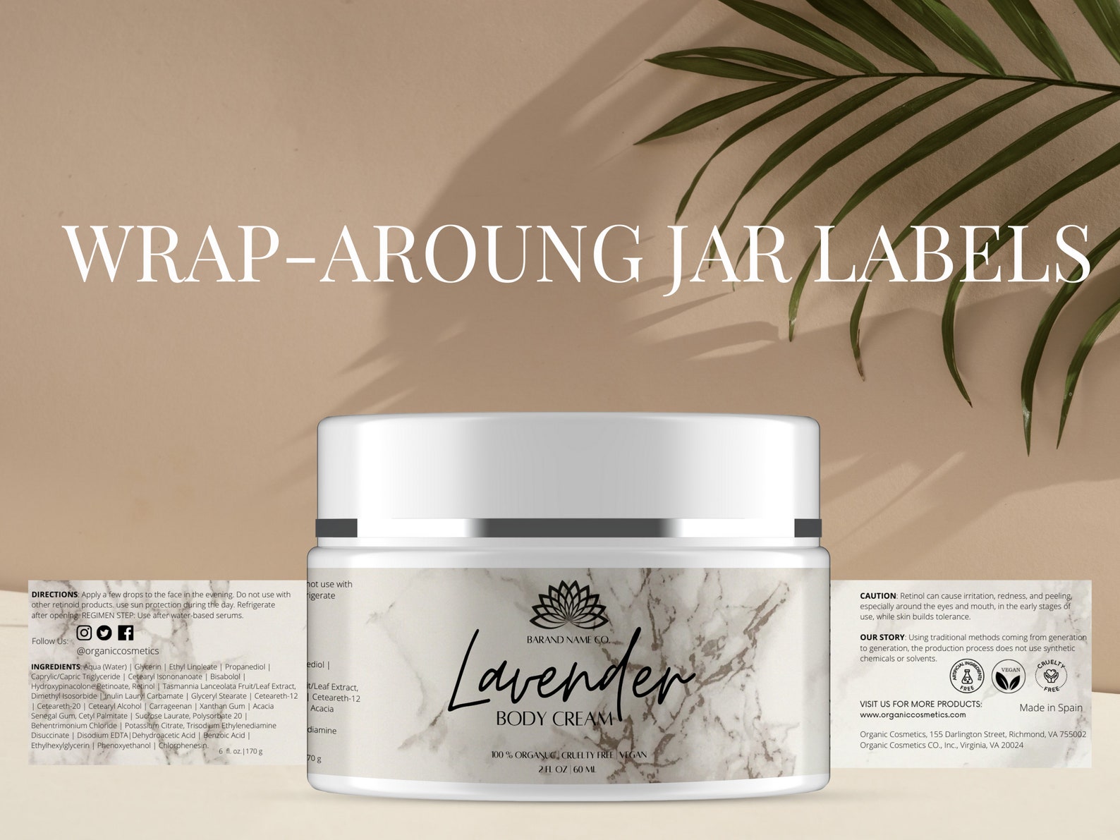 Marble Labels DIY Editable Skincare Product Label Collection | Etsy