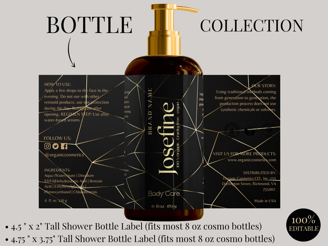Editable Skin Care Labels CUSTOM Product Label Editable - Etsy Canada