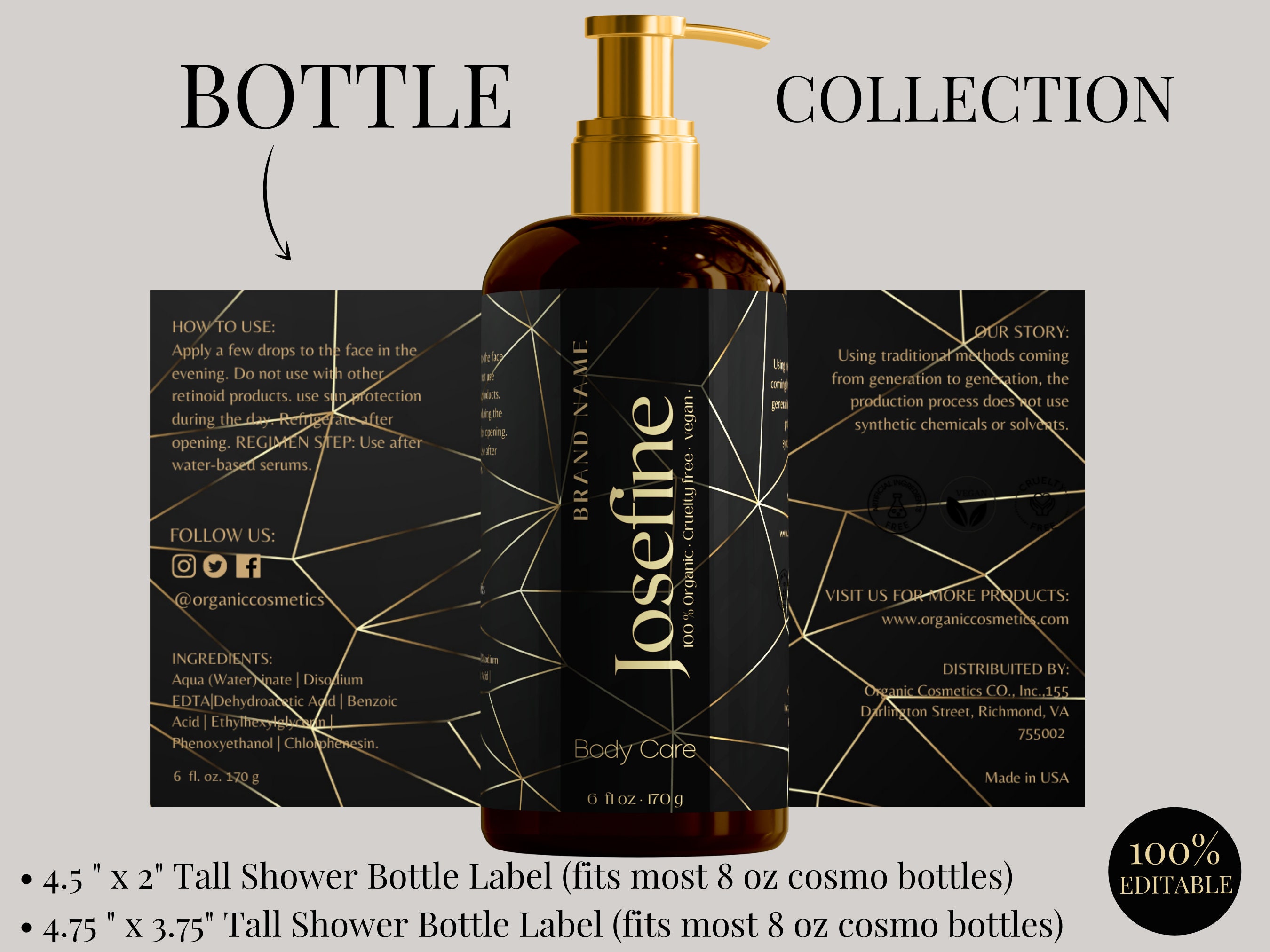 Editable Skin Care Labels CUSTOM Product Label Editable - Etsy Canada