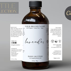 Editable COSMETIC Labels, Editable Body Product Labels, DIY Cosmetic ...