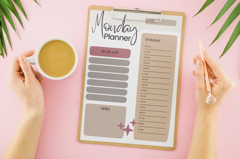 Printable Daily Planner Boho Student Planner Printable - Etsy