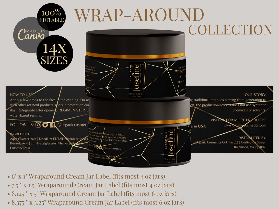 Editable Skin Care Labels CUSTOM Product Label Editable - Etsy Canada