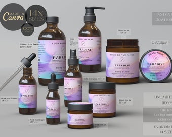 Editable Body Product Labels CANVA DIY Cosmetic Labels - Etsy