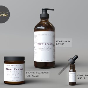 Editable COSMETIC Labels, Editable Body Product Labels, DIY Cosmetic ...