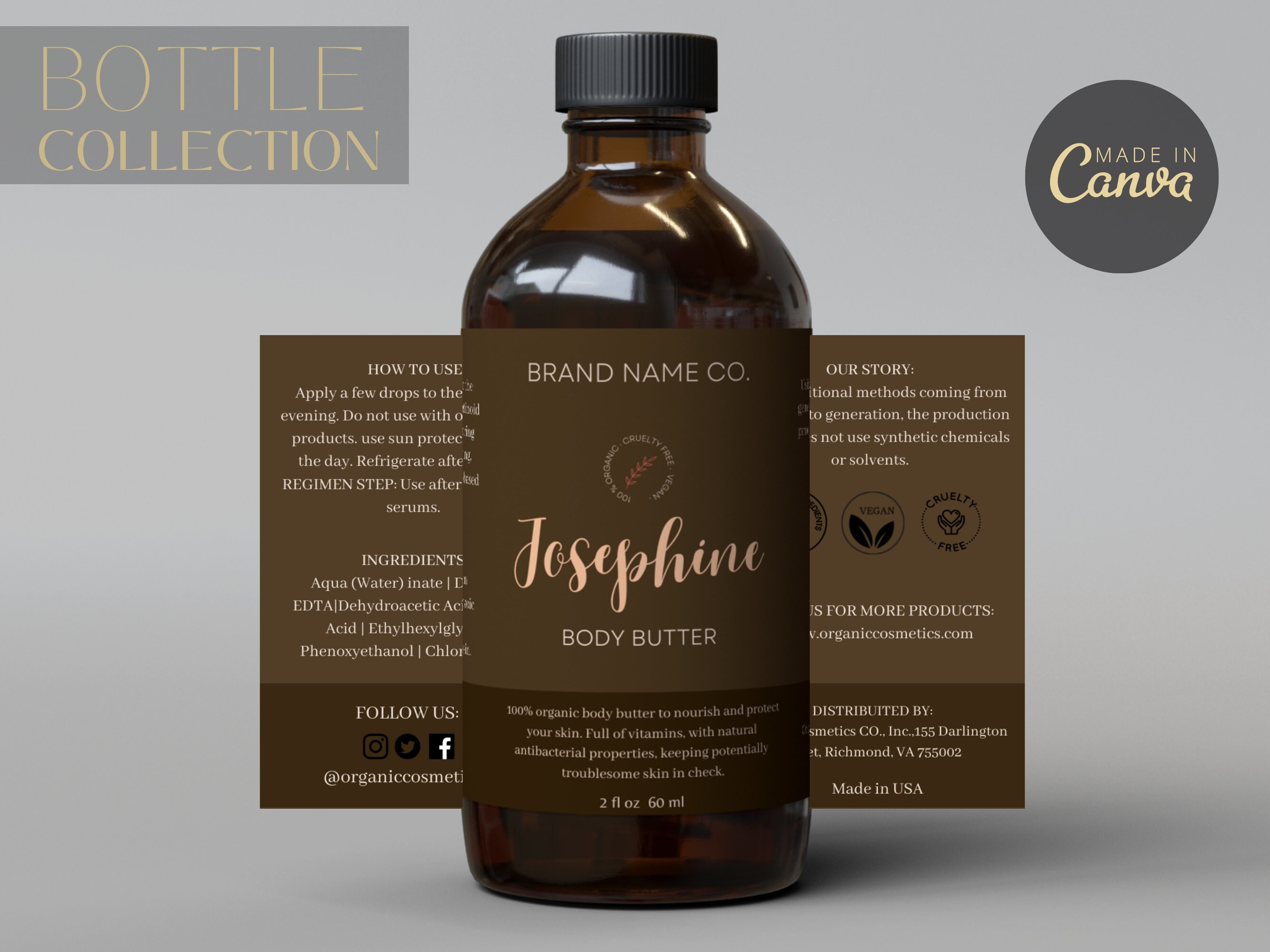 Editable Body Product Labels CANVA DIY Cosmetic Labels - Etsy UK