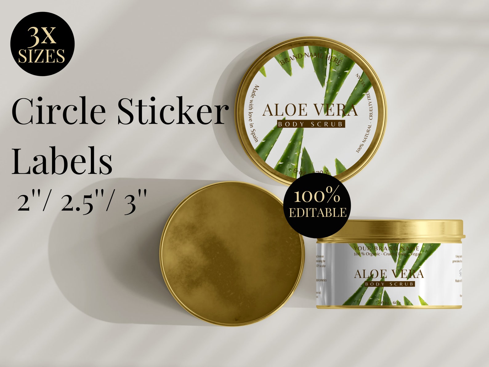 Fully Editable Body Product Label Template 14 Sizes DIY - Etsy