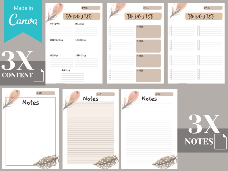 Printable Daily Planner Boho Student Planner Printable - Etsy