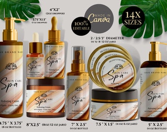 DIY Editable Gradient Mix Cosmetic Label Template for Body Butter ...