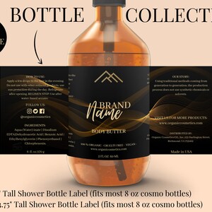 DIY Editable Body Product Labels in 10 Sizes, Skincare Product Labels ...