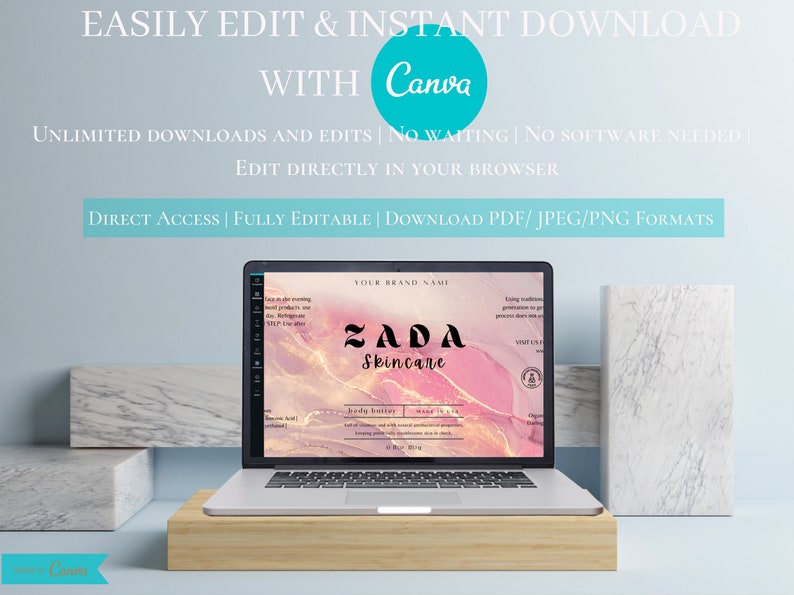 Editable Body Product Labels CANVA DIY Cosmetic Labels - Etsy