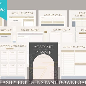 2021 2022 Planner, Academic Planner Printable Template, Student Planner ...