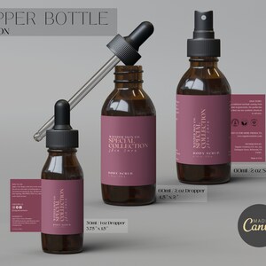 Special Collection Label Pack, DIY Editable Skincare Product Label Set ...