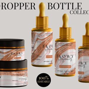 Editable Body Product Labels, DIY Cosmetic Labels, Glitter Editable ...