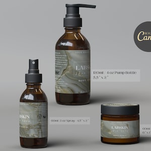 Customizable Skincare Product Label Templates for DIY Beauty Branding ...