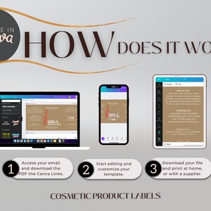 Editable Gold Marble Skincare Label Template, Skincare Cosmetic Label ...