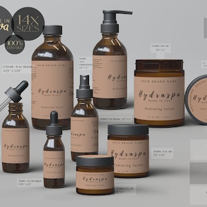 Editable COSMETIC Labels, Editable Body Product Labels, DIY Cosmetic ...