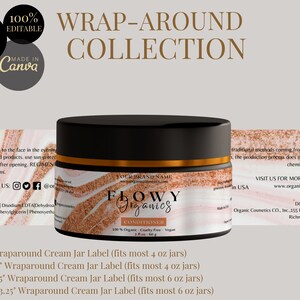 Editable Body Product Labels, DIY Cosmetic Labels, Glitter Editable ...