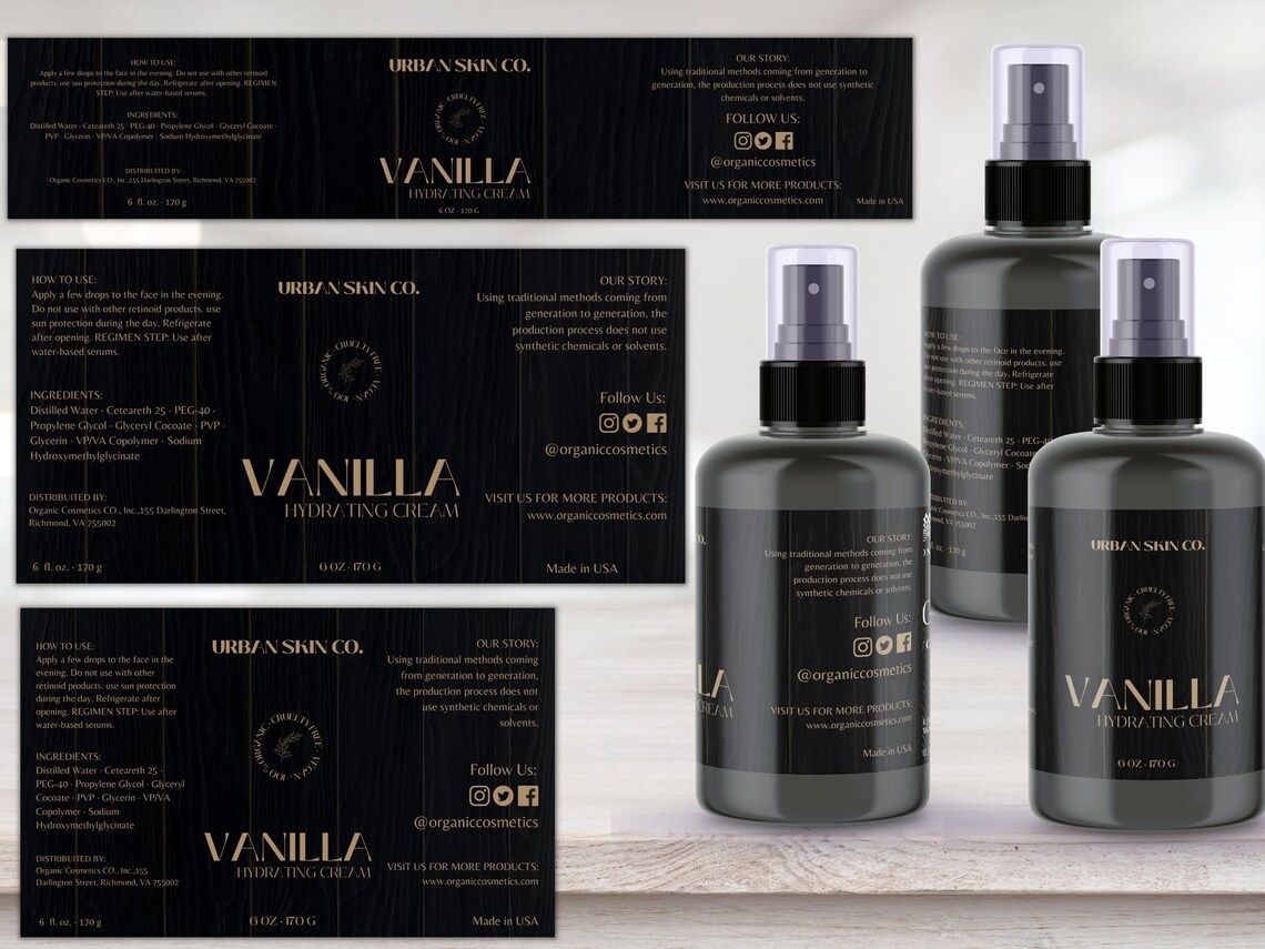 Editable DIY Skincare Product Labels in 10 Sizes Printable - Etsy