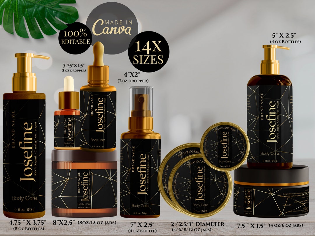 Editable Skin Care Labels, CUSTOM Product Label, Editable Cosmetic ...