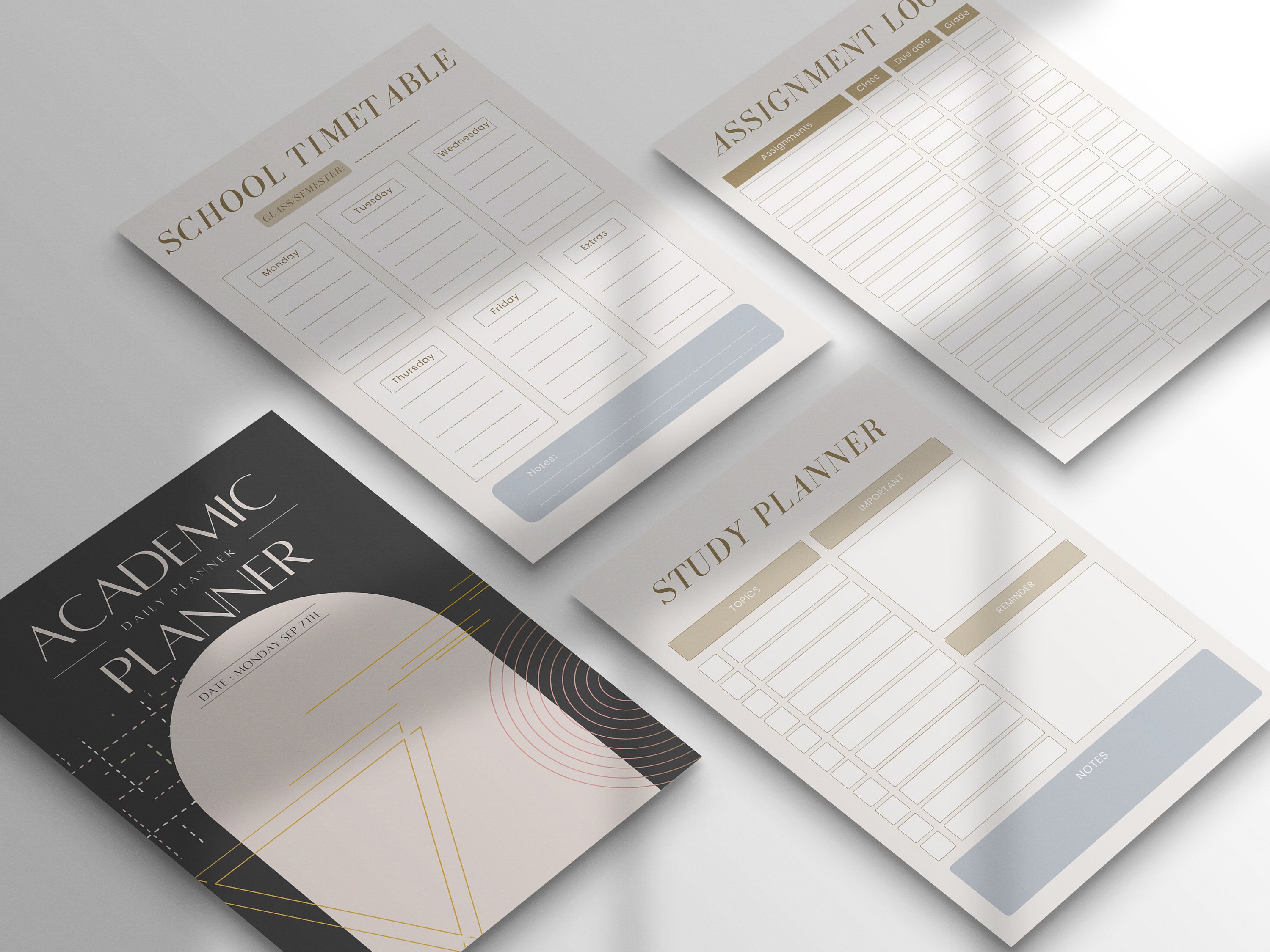 2021 2022 Planner Academic Planner Printable Template | Etsy