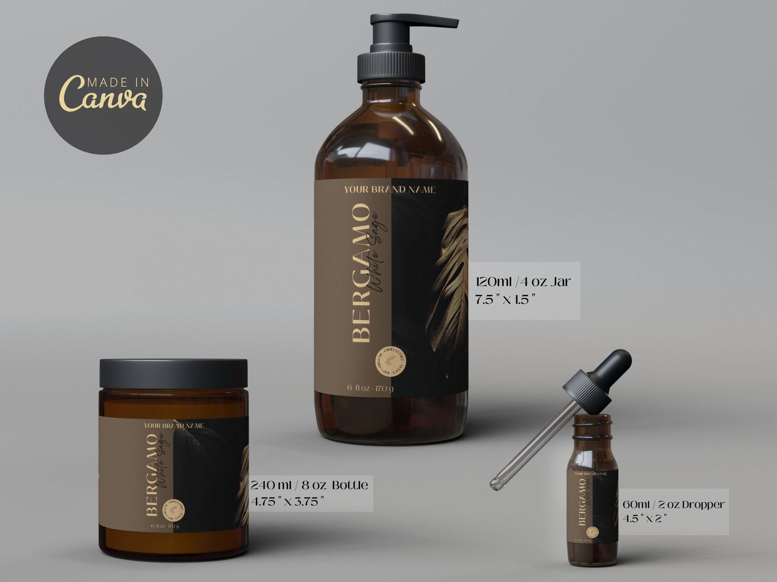 Printable Labels Body Product Labels DIY Editable Skincare - Etsy