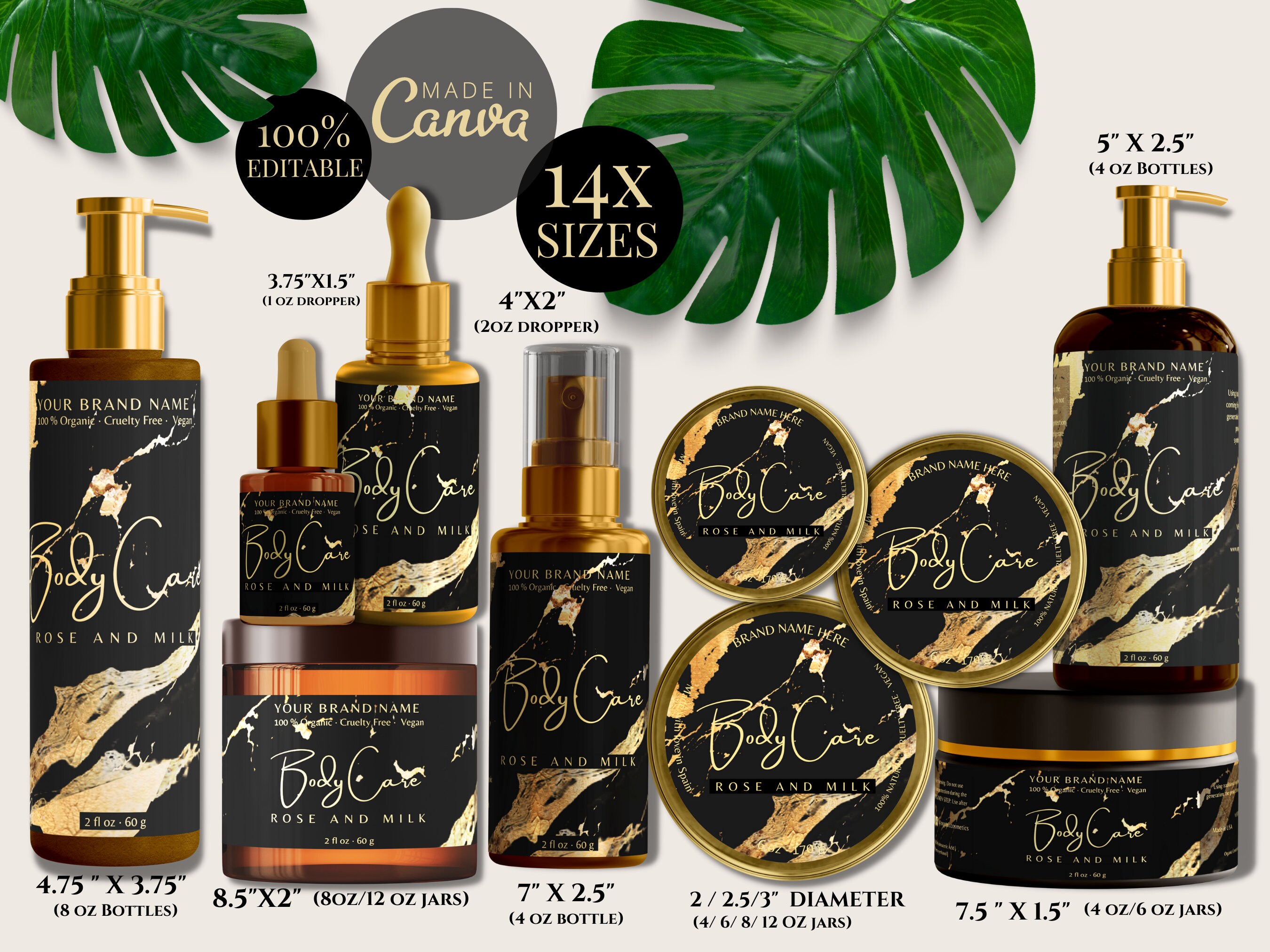 3x Label Pack Choose Your Preferred Designs Editable - Etsy