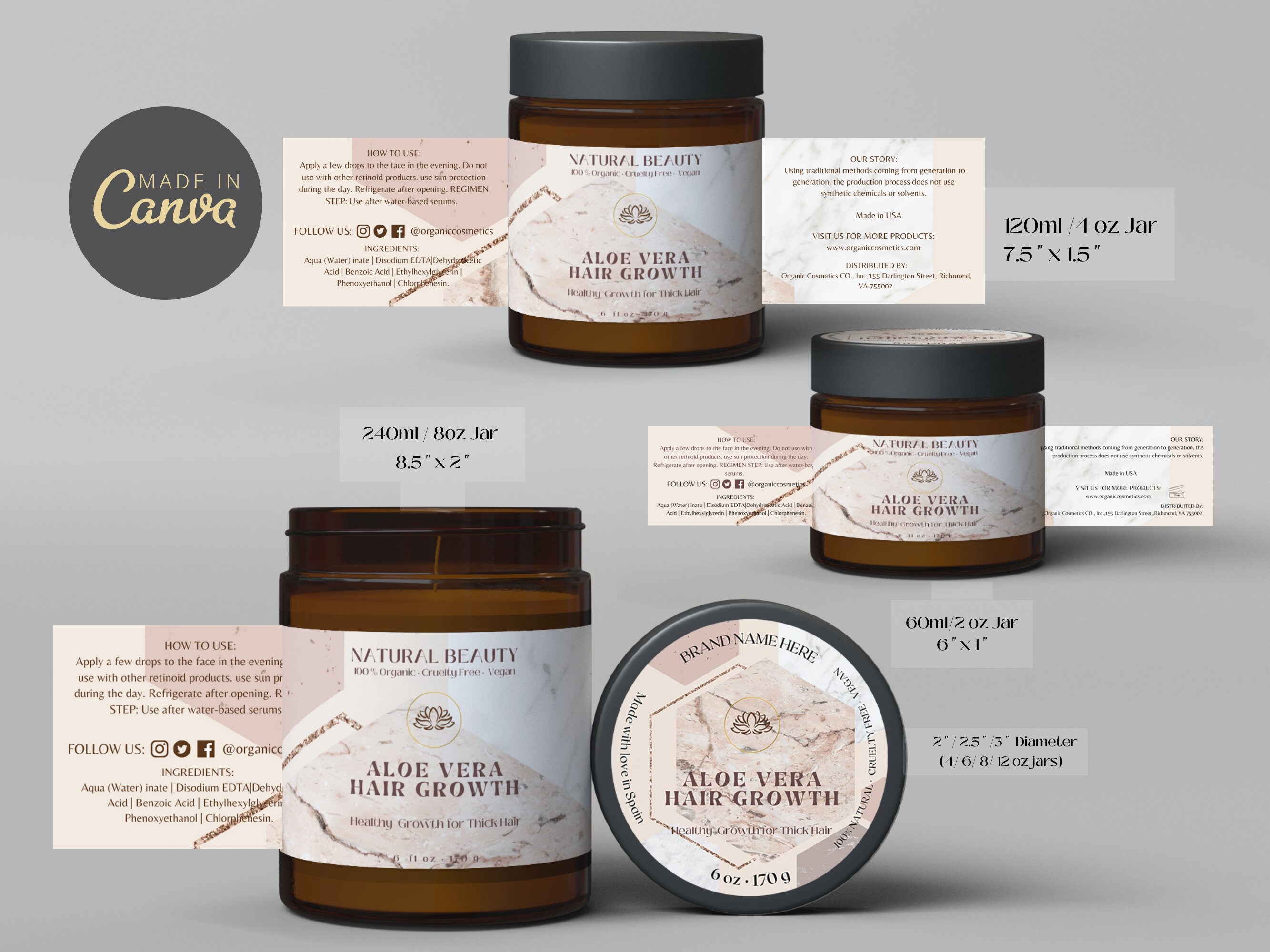 DIY Editable Boho Label Editable Cosmetic Label Template DIY - Etsy