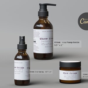 Editable COSMETIC Labels, Editable Body Product Labels, DIY Cosmetic ...