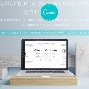 Editable COSMETIC Labels, Editable Body Product Labels, DIY Cosmetic ...