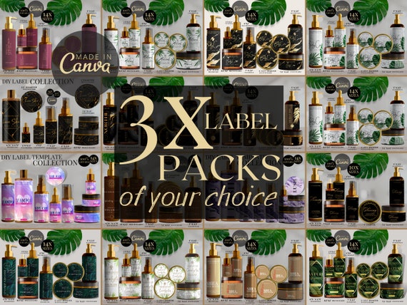 3x Label Pack Choose Your Preferred Designs Editable - Etsy