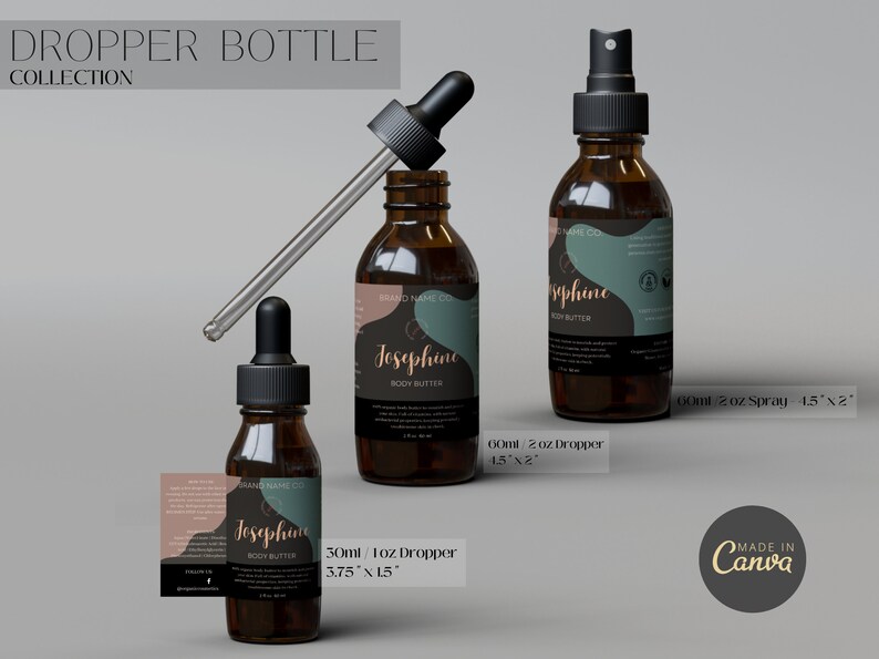 Cosmetic Labels Body Butter Labels Bottle Labels Editable - Etsy