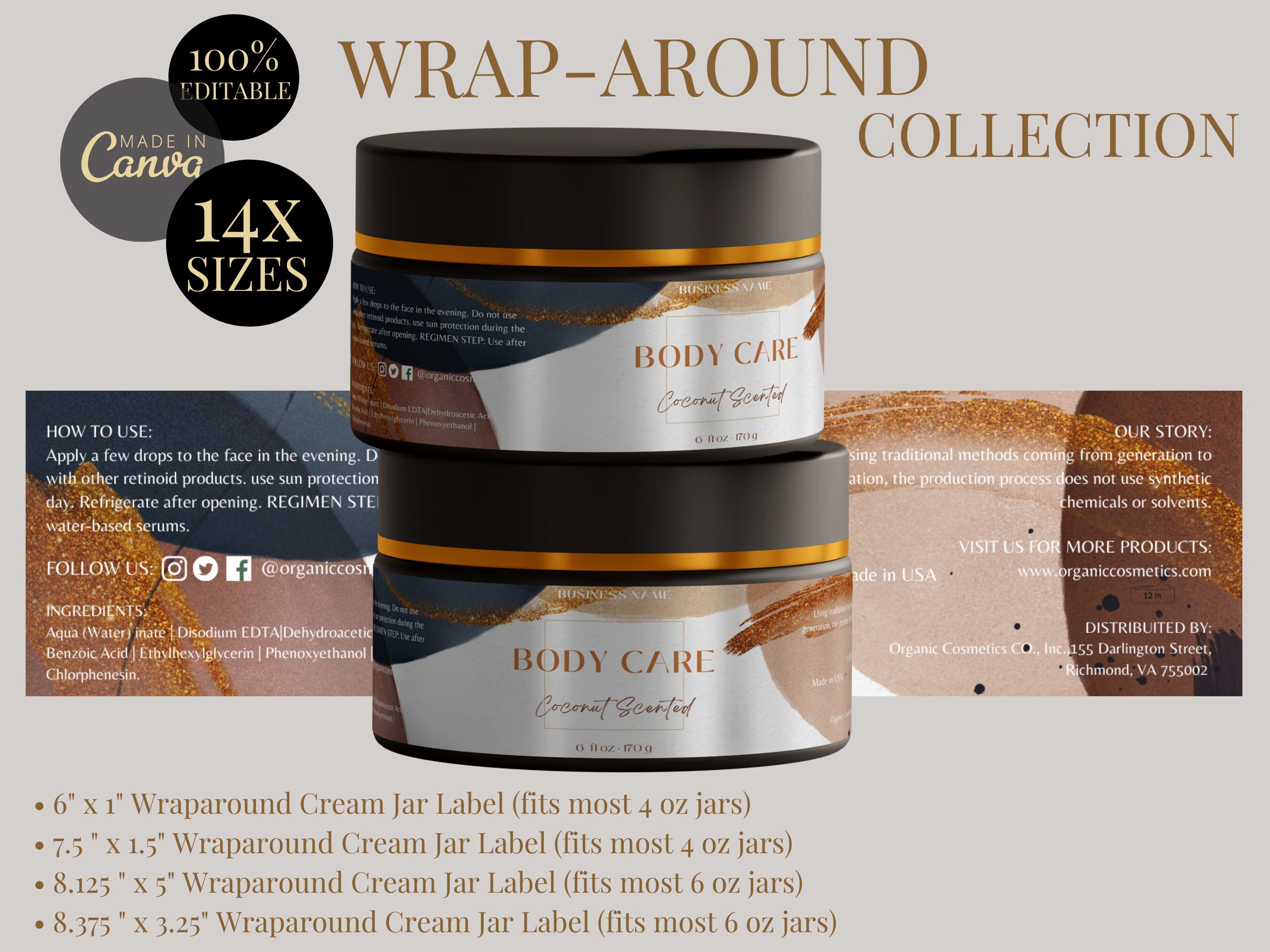 Editable Body Product Labels Printable Boho Labels DIY | Etsy UK