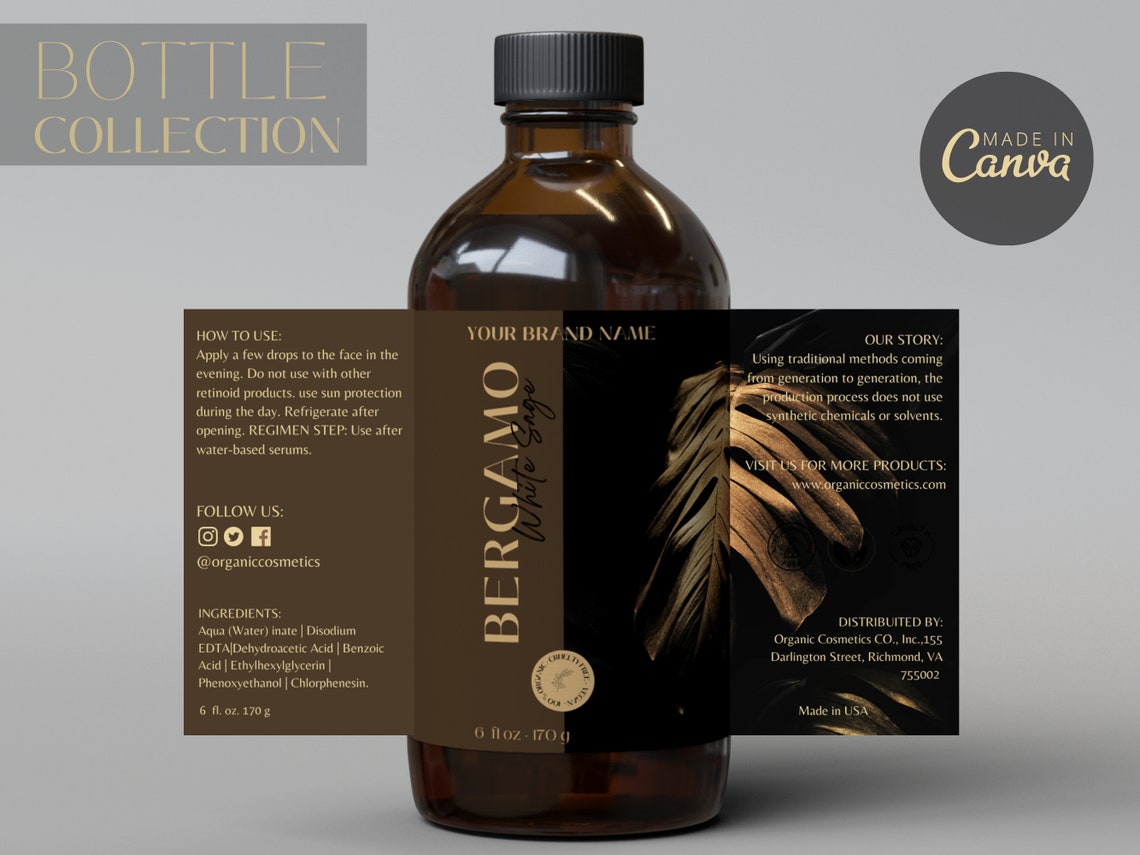 Printable Labels Body Product Labels DIY Editable Skincare - Etsy