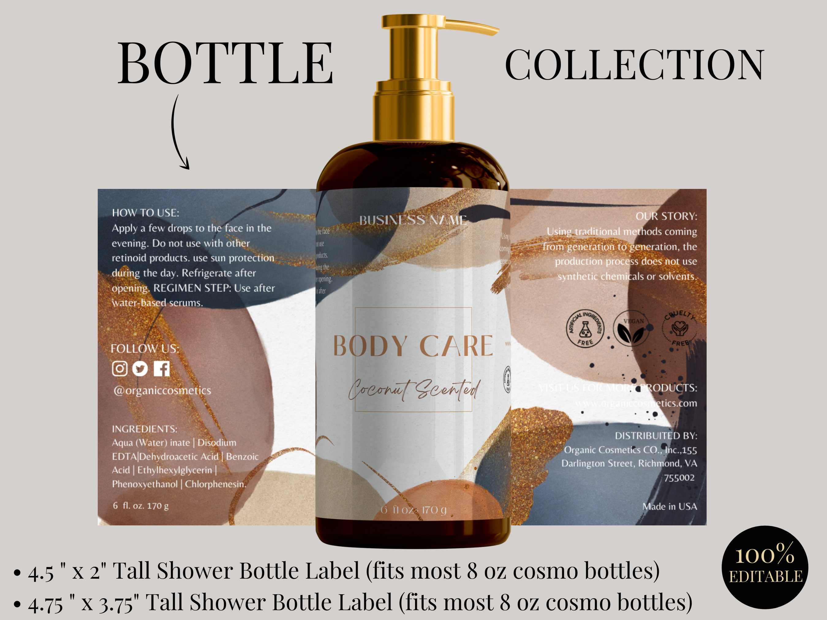 Editable Body Product Labels Printable Boho Labels DIY | Etsy UK