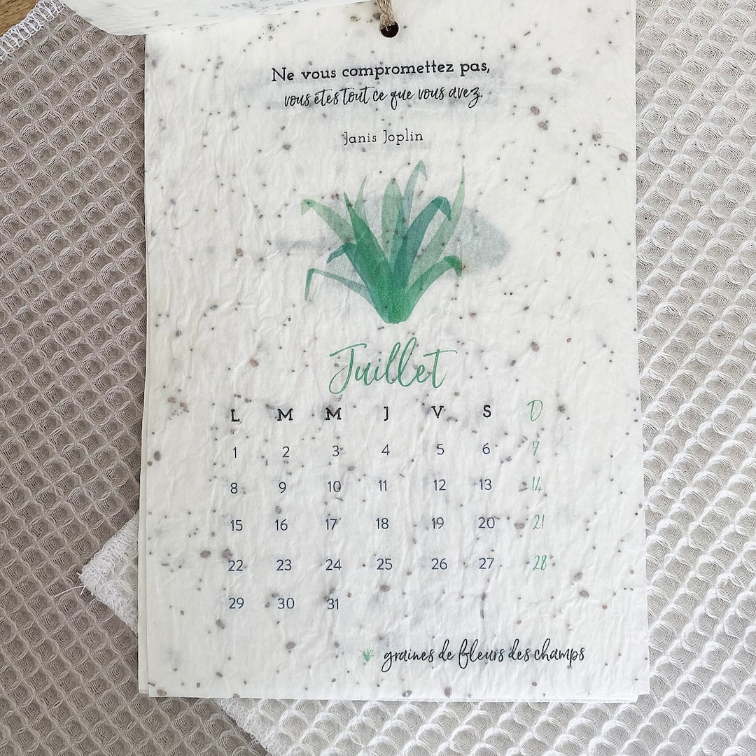 Seeded Calendar to Plant 2024 Seasons A6 Format - Etsy
