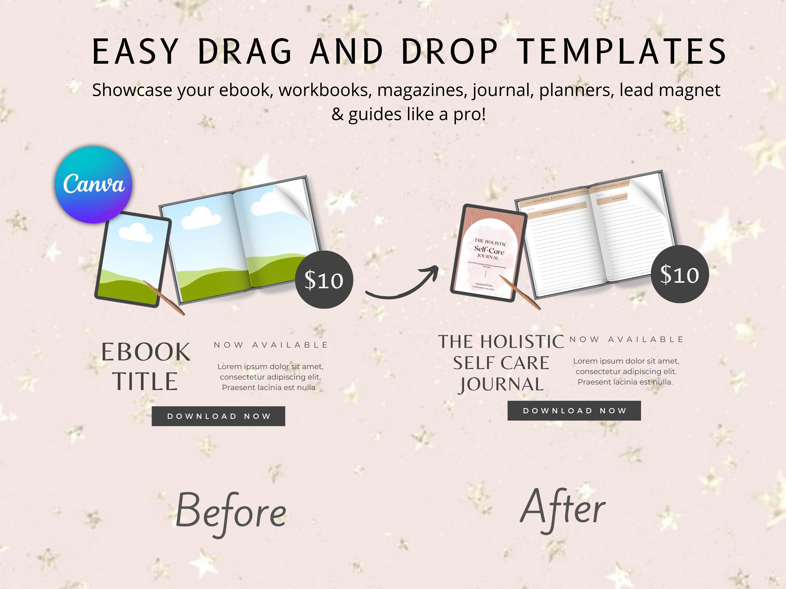 Ebook Mockup Template, Canva Editable Bundle (digital Download) - Etsy