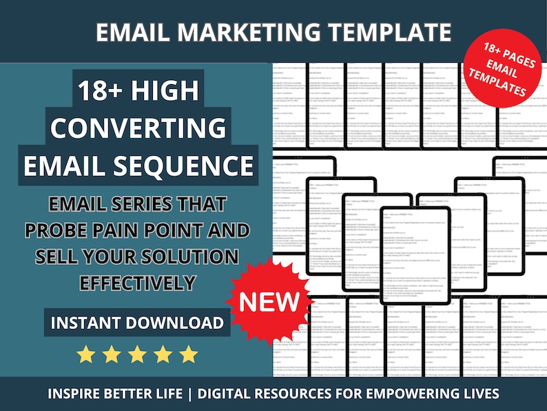 Email Marketing Template Sequence, Pre-written Email Marketing ...