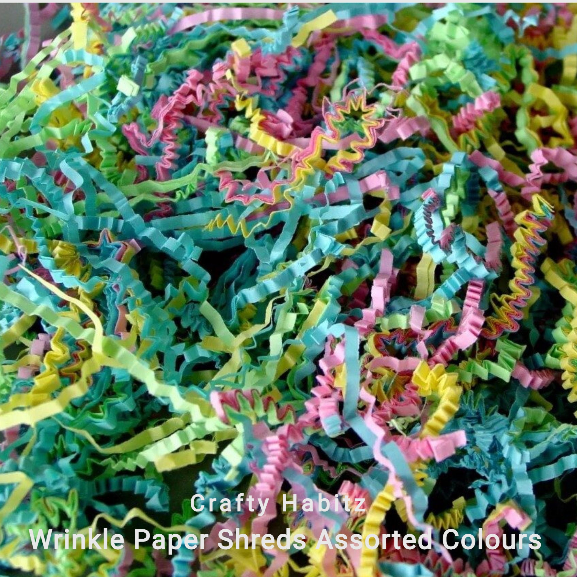 Wrinkle Paper Shreds Assorted Colours Pack of 56g - Etsy