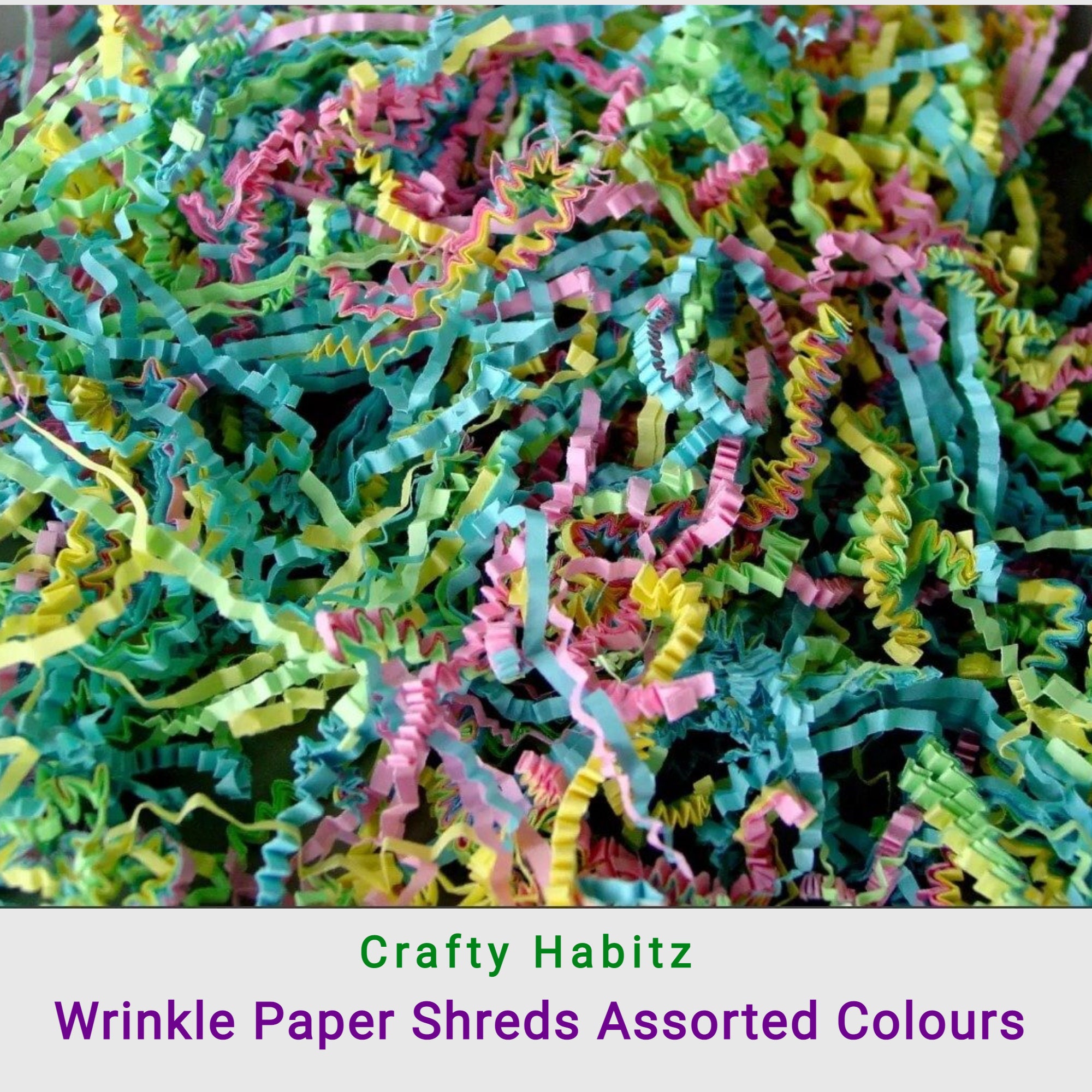 Wrinkle Paper Shreds Assorted Colours Pack of 56g - Etsy