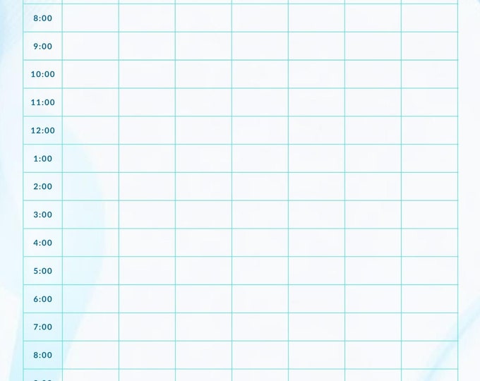 Weekly Hourly Digital Planner for iPad Goodnotes Notability, Weekly ...